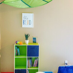 DIGITAL FILE, Let's Read Print, Let's Read Sign, Reading Corner Sign ...