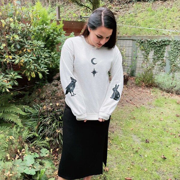 Children of the Stars & Moon Sweater - Magical Animal Clothing, Fantasy ...