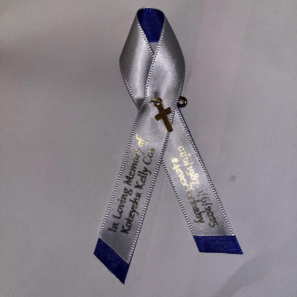Custom Memorial Ribbons Pinned and Ready to Wear , Lapel Ribbons ...
