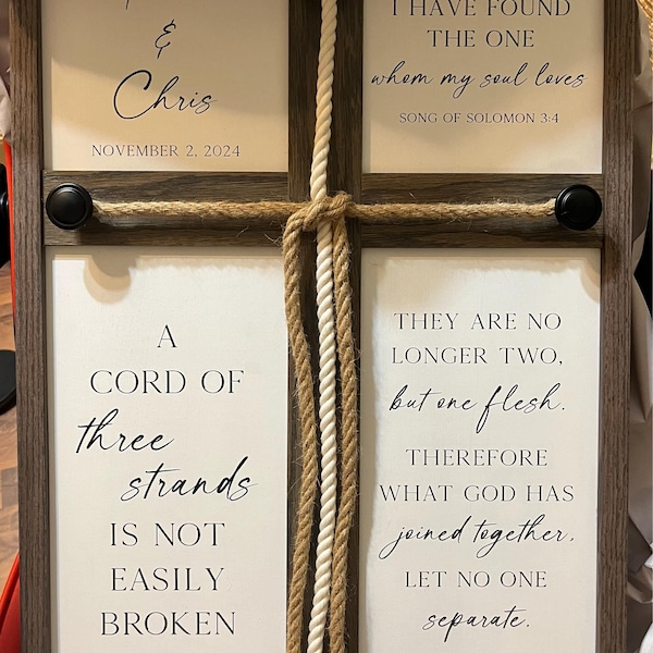 A Cord of Three Strands Unity Ceremony Braided Jute and Cotton Cord ...