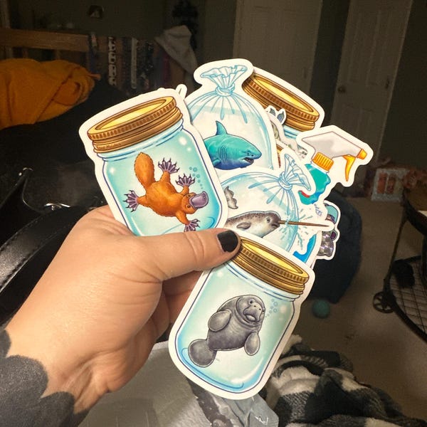 GREEN TREE PYTHON Sticker Pack! Cute Snake Stickers: Clear, Holo, Vinyl ...