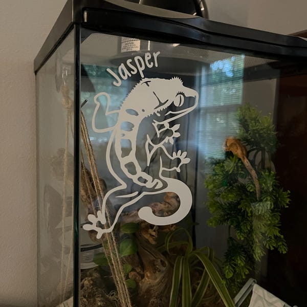 Crested Gecko Decal Customizable Enclosure Decor, Gecko Decal, Reptile ...