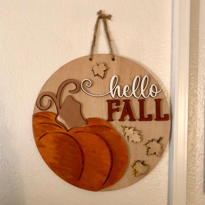 3D Hello Fall DIY Kit Fall DIY Girl's Night In Fall - Etsy