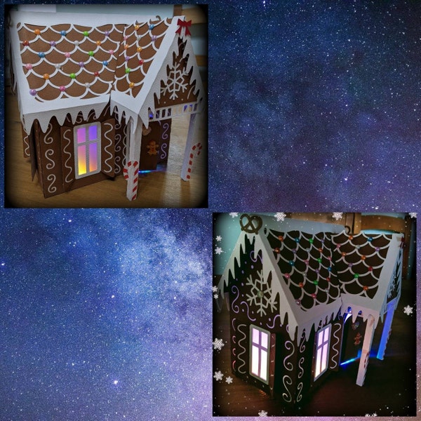 3D Gingerbread House SVG Cut File - 3D Paper Gingerbread House ...