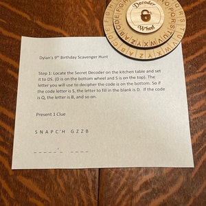 Runes Cipher Wheel for Escape Rooms Decoder Disk Laser Engraved ...