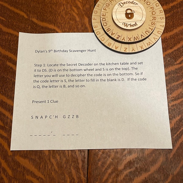 Runes Cipher Wheel for Escape Rooms - Decoder Disk - Laser Engraved ...