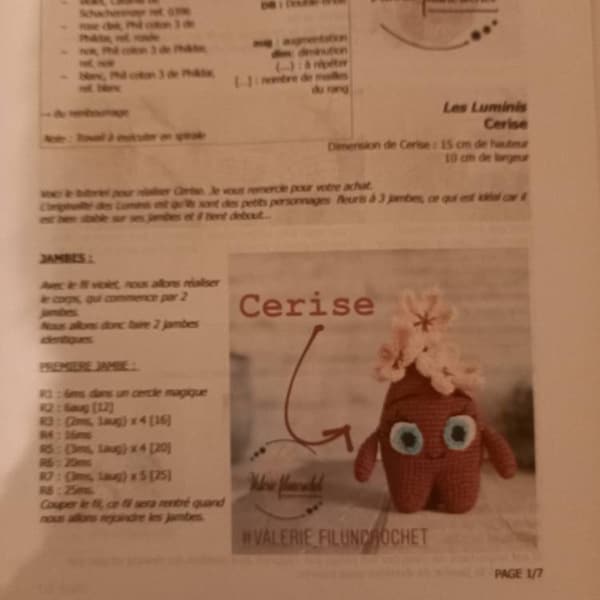 TUTORIEL CERISE, collection "Les Luminis" _ patron au crochet ...