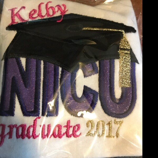 Girls NICU Grad Outfit • PICU Graduation Cap Tassel • Going Home Outfit ...