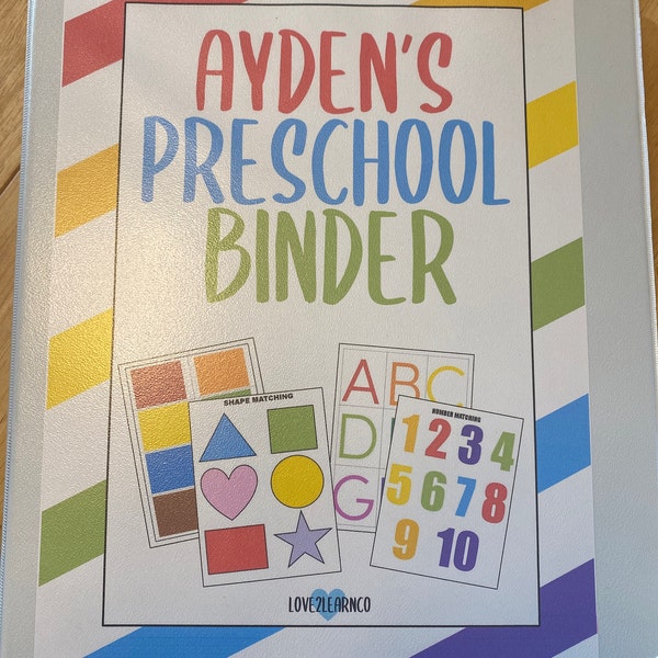 PRESCHOOL & TODDLER Learning Binder |preschool Busy Book - Etsy