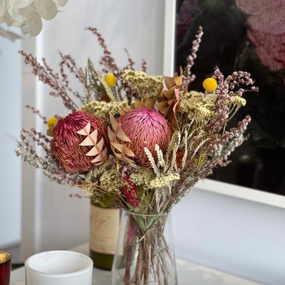 Australian Native Preserved Flower Centrepiece Dried Floral Arrangement ...