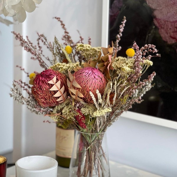 Dried Australian Native Flower Arrangement Bouquet Bunch Banksia ...