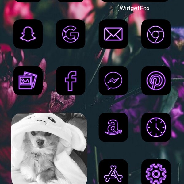 Blue Ios 14 App Icon Pack | Neon Aesthetic Ios 14 Icons | iPhone Icon ...