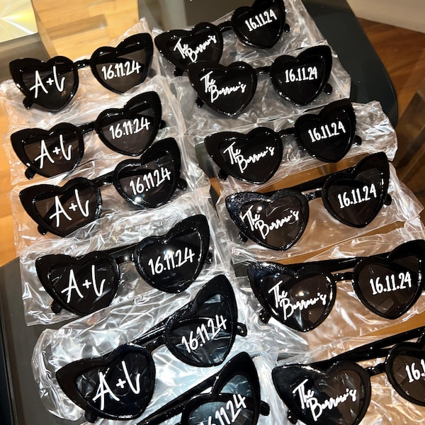 DIY STICKERS for Wedding SUNGLASSES| |wedding Personalised Sunglasses ...