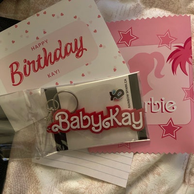 Personalized Name Sign, Barbie Cake Charm, Room Sign, Gift for Her ...