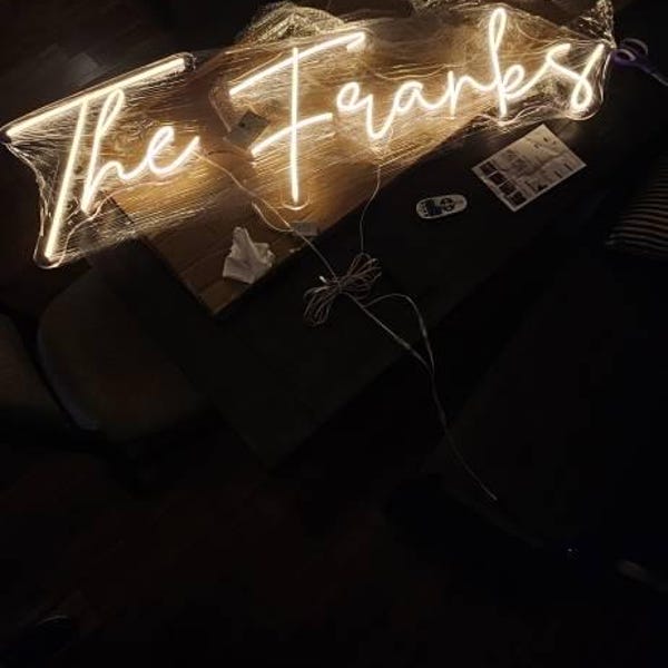 Custom Last Name Neon Sign Wedding for Reception, Led Lights Neon Sign ...