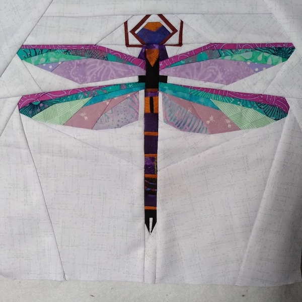 Dragonfly Foundation Paper Piecing Pattern - Etsy