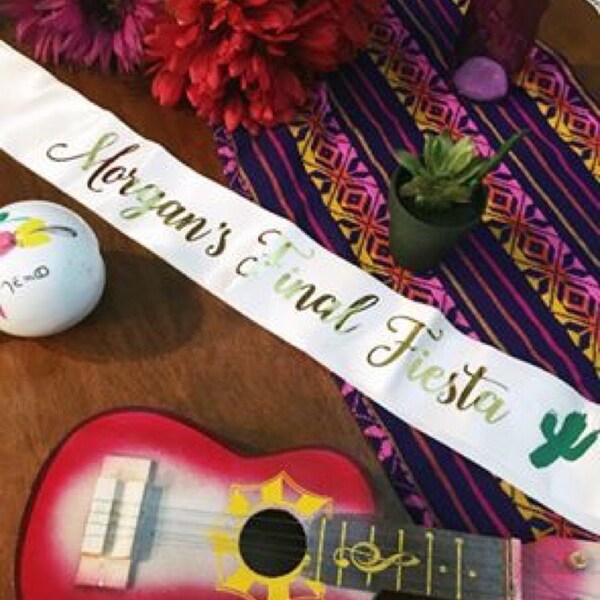 Personalized Fiesta Bachelorette Sash in Font #7 - Final Fiesta Sash ...