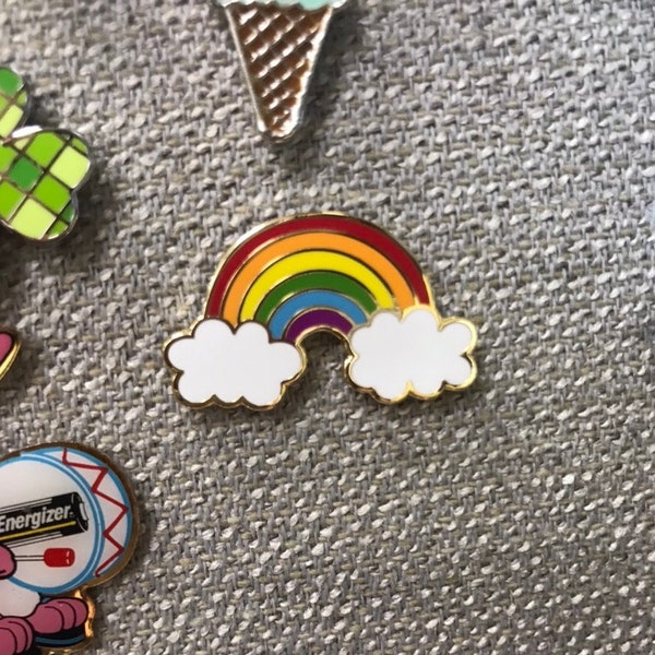 Rainbow Enamel Pin - Etsy