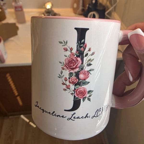 Custom Birth Flower Coffee Mug, Personalized June Birthflower Cup ...