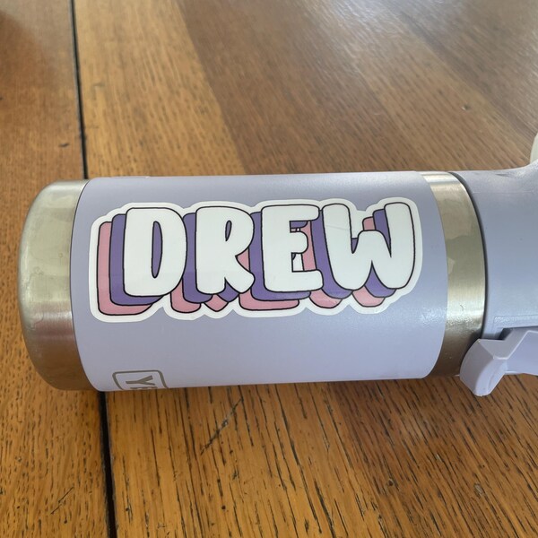 Waterproof Name Decal Personalized Vinyl Sticker NAME STICKER ...