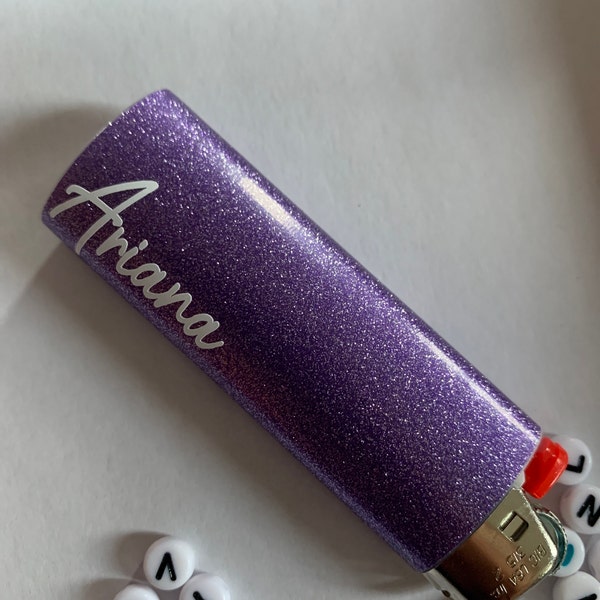 Custom Lighter Wrap With Personalized Word Gift Idea Glitter Decal Skin ...