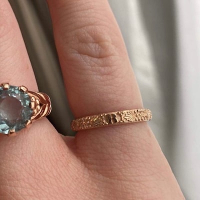 Antique Wedding Ring Versailles French Vintage Engagement Band 14 Karat ...