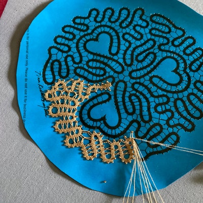 Idrija Bobbin Lace Pattern-heart - Etsy