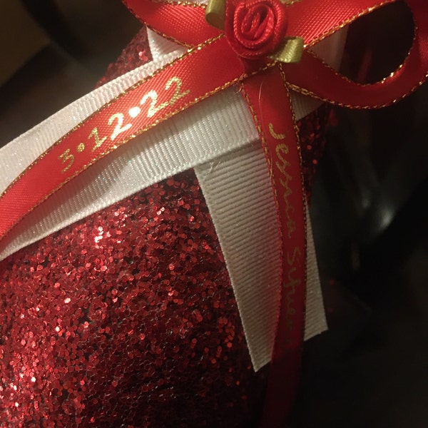 3/8" Gold Edged Printed Favor Ribbons: Custom Personalized Party ...