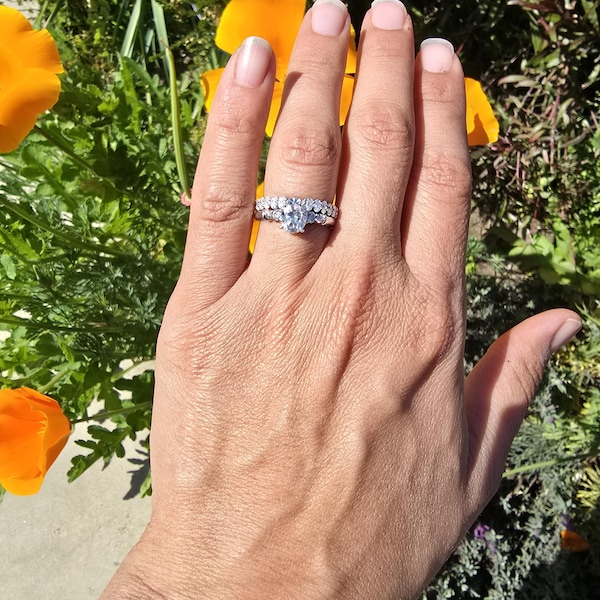 Round Cut Moissanite Wedding Band With Notch, Curves Notched Stackable ...