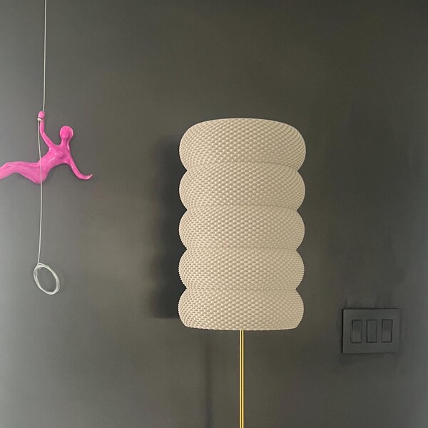 Knitted Lampshade Clara - 3D Printed Contemporary Lampshade, Mid ...