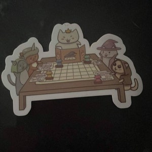 Cats Playing Rpg Sticker Rpg Sticker Tabletop Gaming Sticker RPG ...