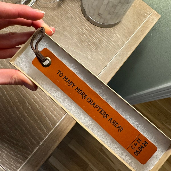 Leather Custom Quote Bookmark, Personalized Bookmark Favorite Quote ...