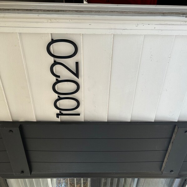 NO DRILLING REQUIRED 4.5" Vinyl Siding House Numbers and Letters Black ...