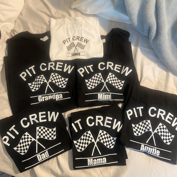 Pit Crew Shirt, Family Matching Shirt and Bodysuit, Race Car Tee ...