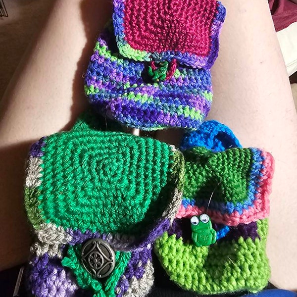 Vial Dice Bag Crochet Pattern, Holds 1 Set, Dnd, Tabletop Gaming, Dice ...