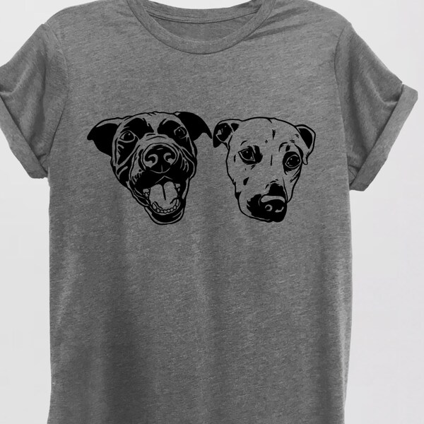 Dog Portrait Tee, Custom Pet Portrait Tee, Dog Lover Gift, Dog Mom ...