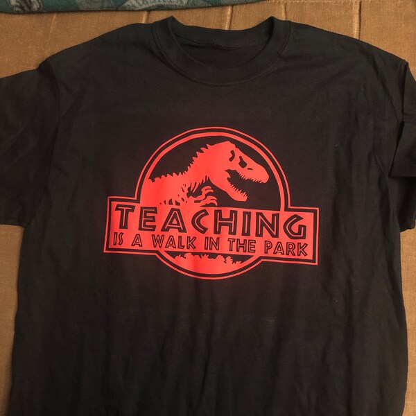 Teaching is a Walk in the Park Svg, T-rex Dinosaur Png, School Clipart ...