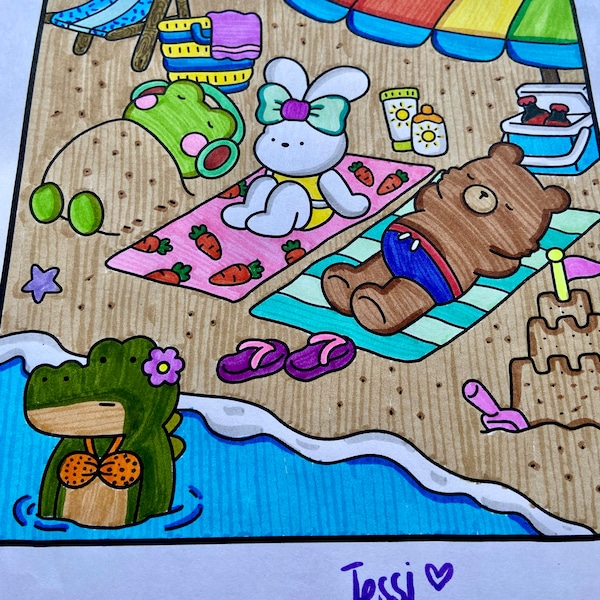 Cozy Friends: Super Cute Animal Characters Coloring Book by Coco Wyo - Etsy