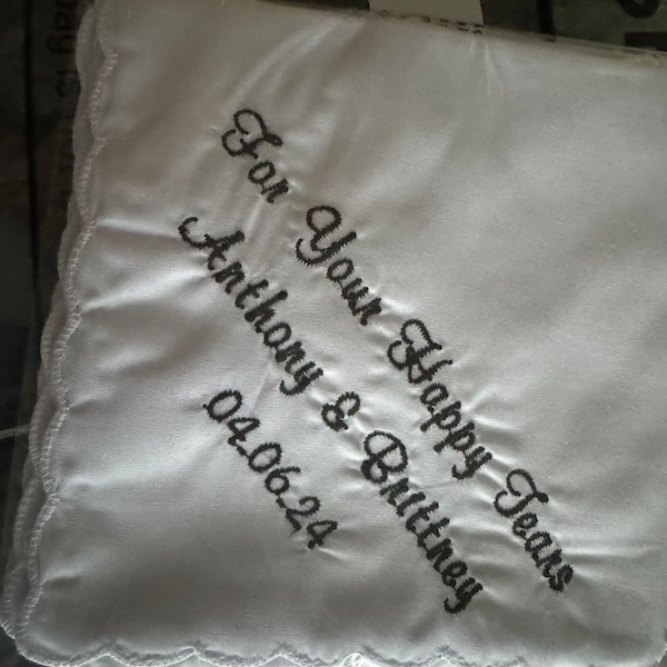 Loving Memory Gift/ Funeral Handkerchief/ in Memory Funeral ...