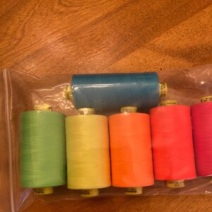 Neon Thread Gutermann Brand Choose One in Pink, Coral, Orange, Yellow ...