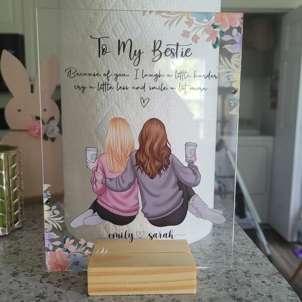 Custom Friend Plaque, Best Friend Gift Personalized, Birthday Gifts for ...