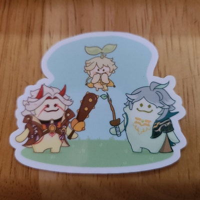 Diluc Pyro Regisvine Sticker Kaeya X Cryo Mage Genshin - Etsy