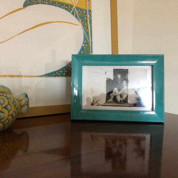 Turquoise Blue Picture Frame- Shiny Lacquer Photo Frame- A5 A4 A3 4x4 ...