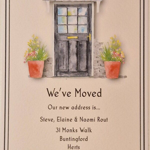 20+ Printed Personalised Change of Address ,new Home, Moving House ...