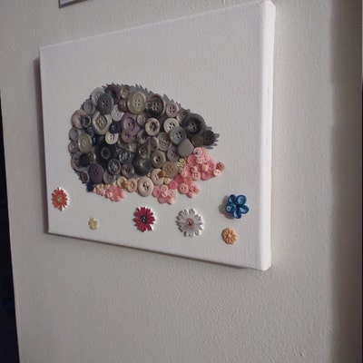 Button Mosaic Craft Kit for Kids - Etsy