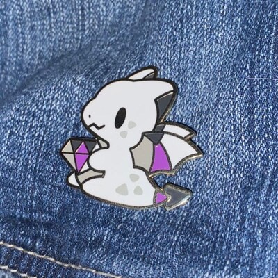 Demi Pride Dragon Enamel Pin - Etsy