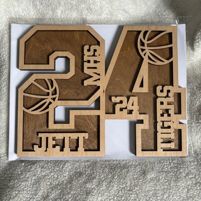 Custom Senior Athlete Number, Sports Number Wood Cutout, Custom Sports ...