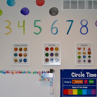 Educational Prints Set of 6 Colors Alphabet - Etsy