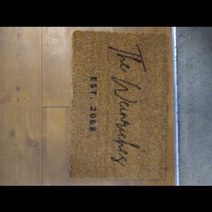 Personalized Welcome Mat Custom Door Mat Family Name - Etsy