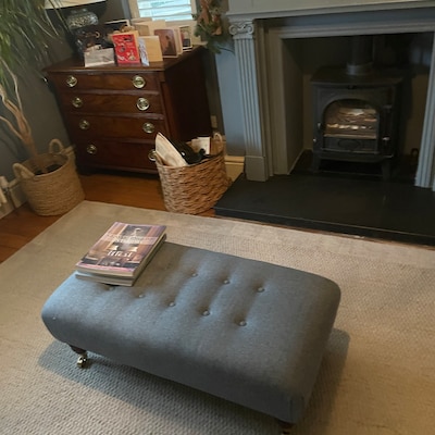 NEW Handmade Footstool in Warwick Anthropology Fabrics, 3 Colourways, 4 ...